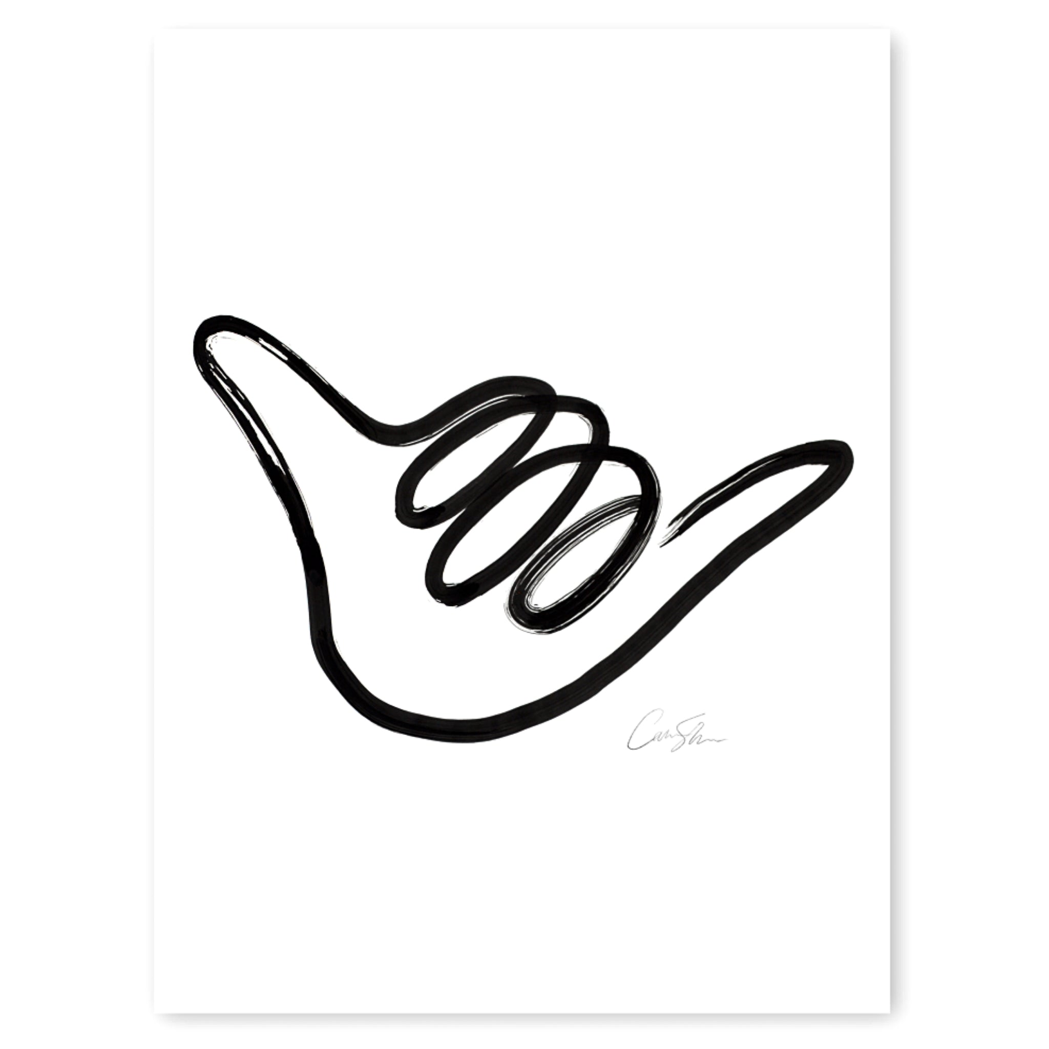 Hang Ten Hand Sign